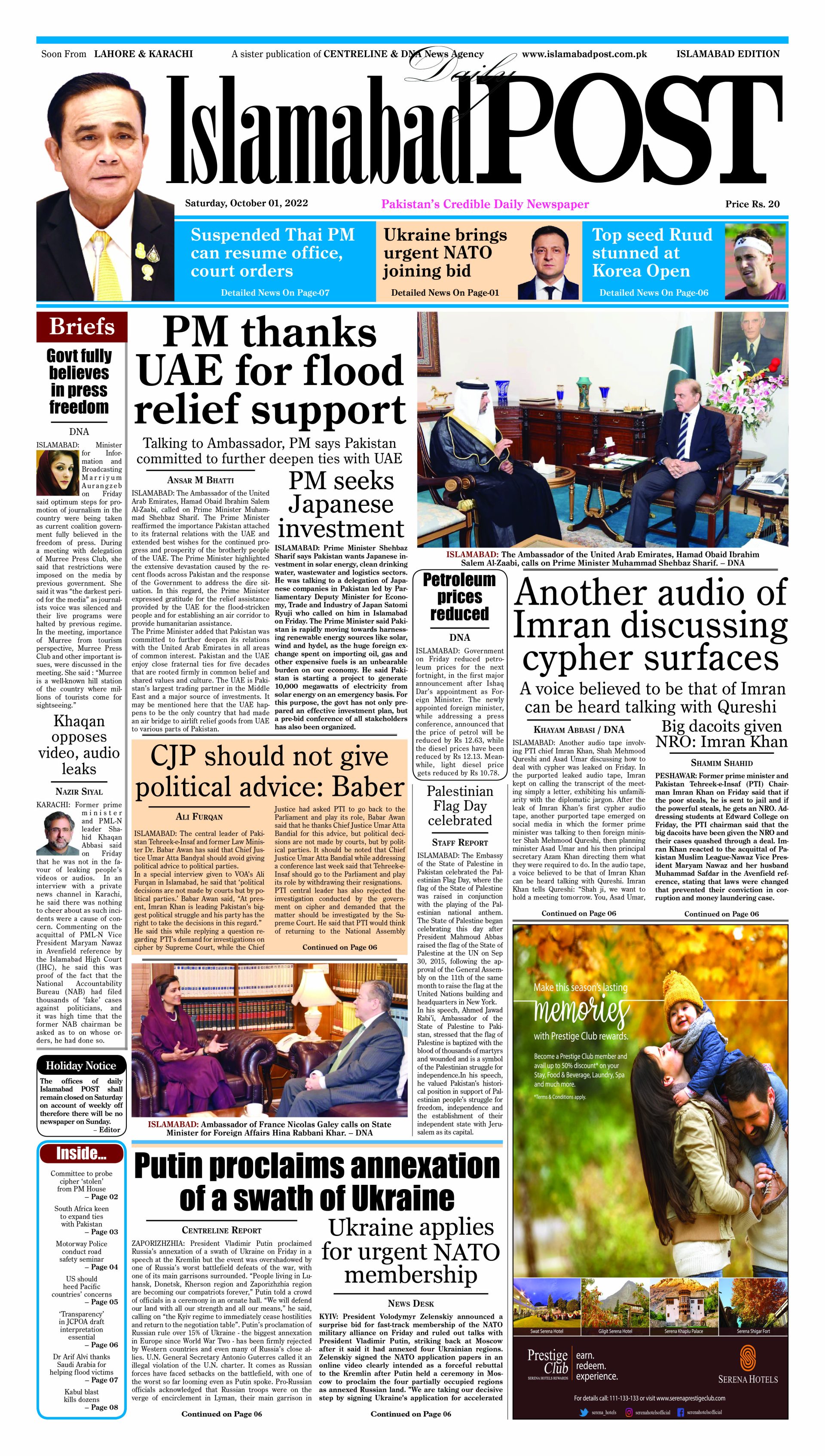 EPAPER OCT 01 - Islamabad Post