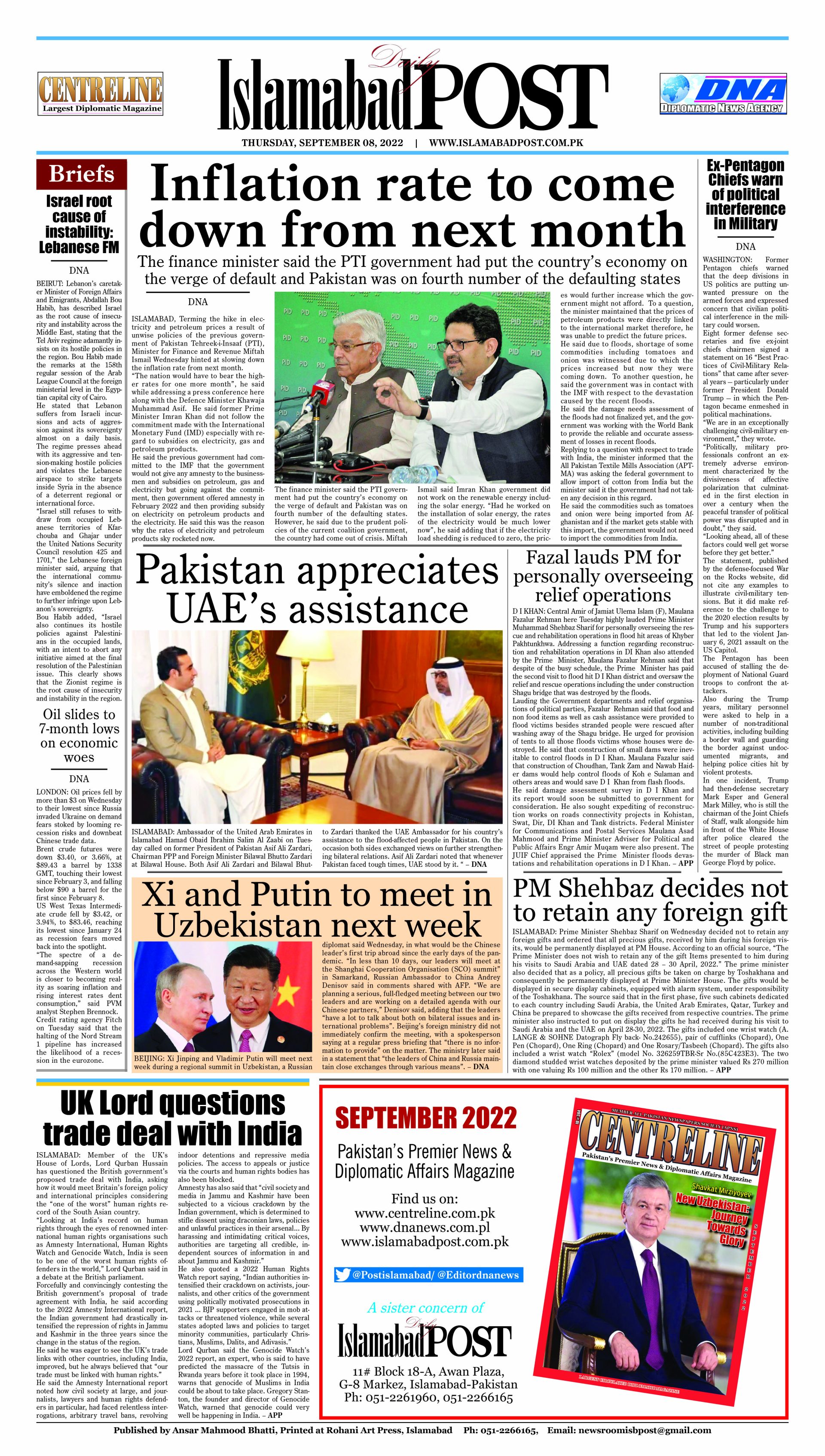 EPAPER SEPT 8 - Islamabad Post