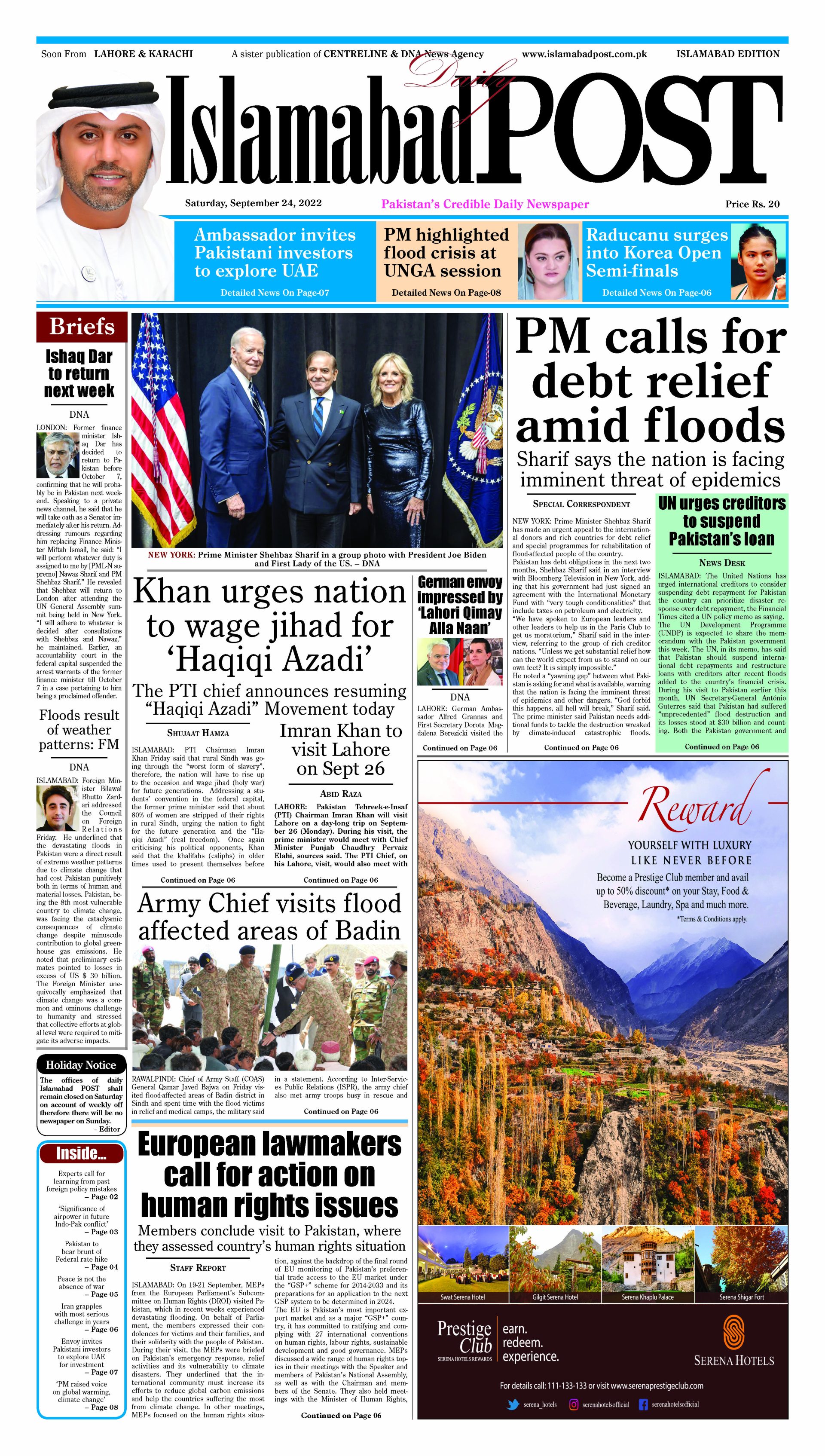 EPAPER SEPT 24 - Islamabad Post