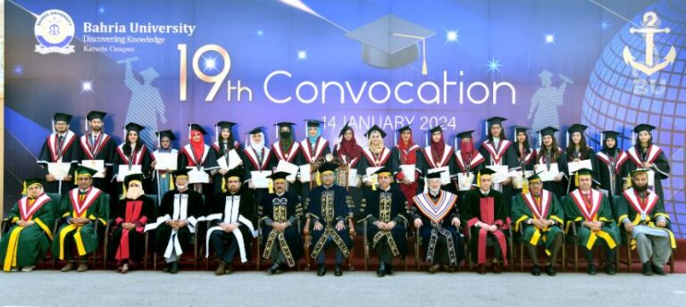 Chief of Naval Staff attends the 19th convocation of Bahria University Karachi Campus ...